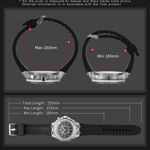 Accessories | Nwt Rhinestone Quartz Watch With Colored Leds | Poshmark